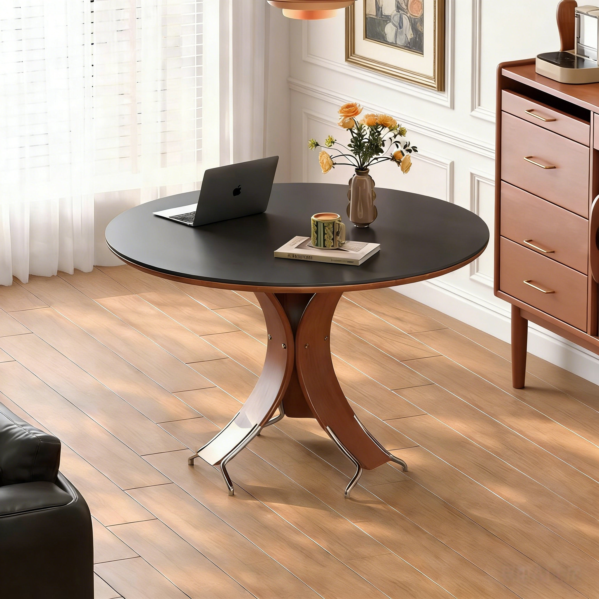 George Oliver Italian Minimalist and Creative Round Dining Table | Wayfair