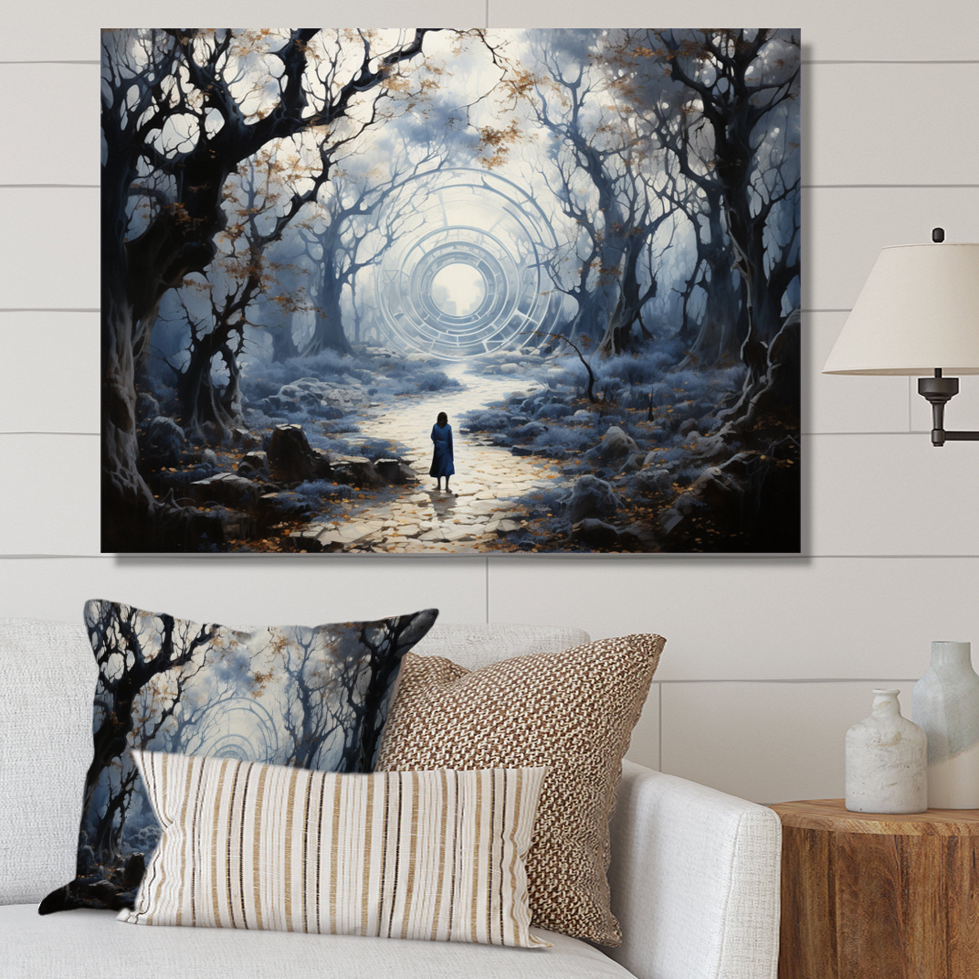 Red Barrel Studio® Gray Buddhism Enlightened Path I Framed On Canvas ...