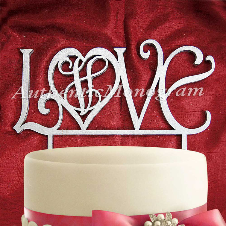 aMonogramArtUnlimited Love Cake Topper - Wayfair Canada