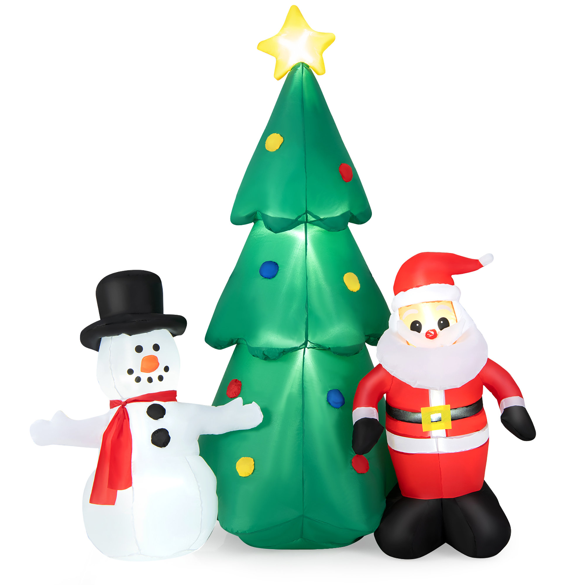 The Holiday Aisle® Decoration Giant Santa Claus Snowman Xmas Tree ...