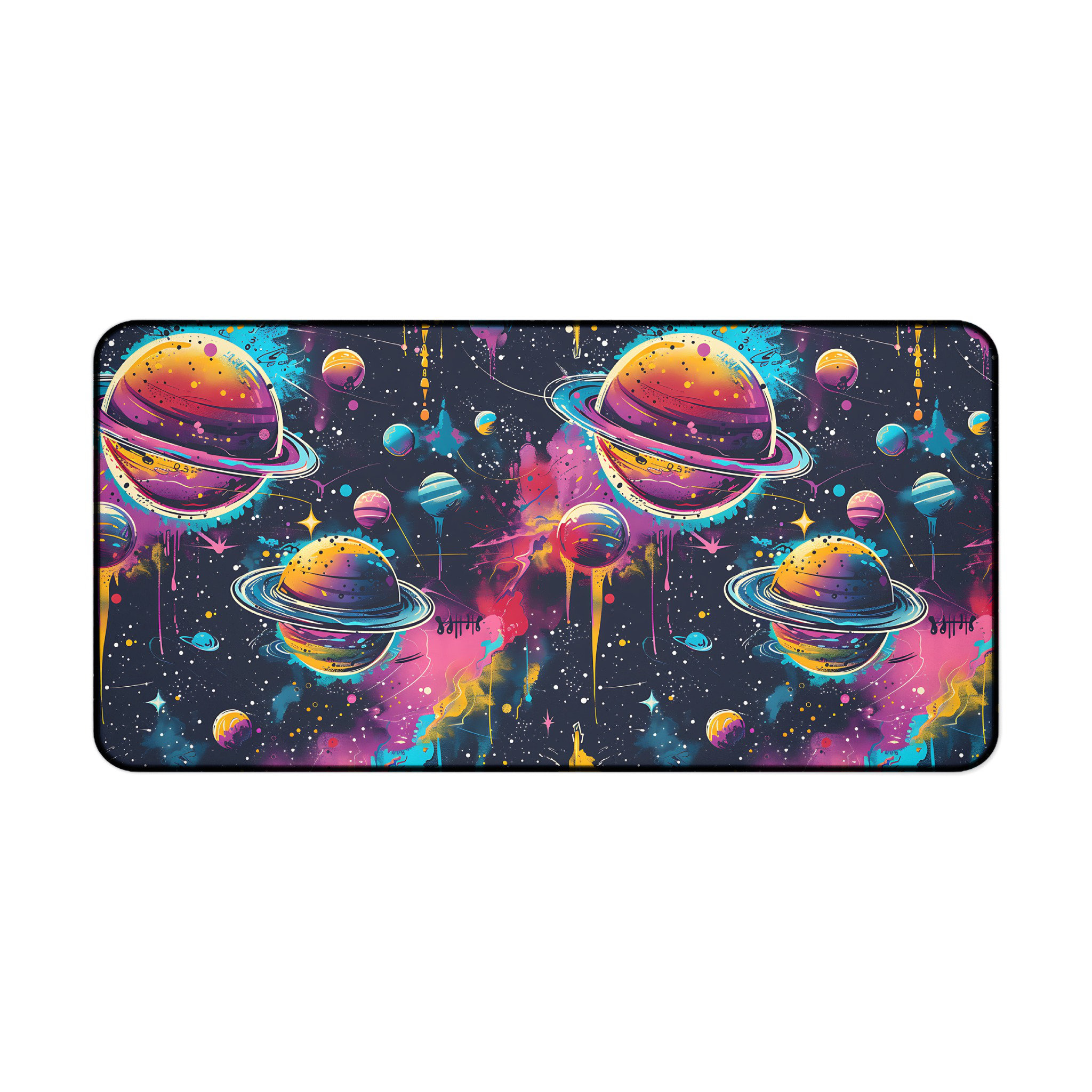 East Urban Home Colorful Space Planets Mouse Mat, Galaxy Nebula Design ...