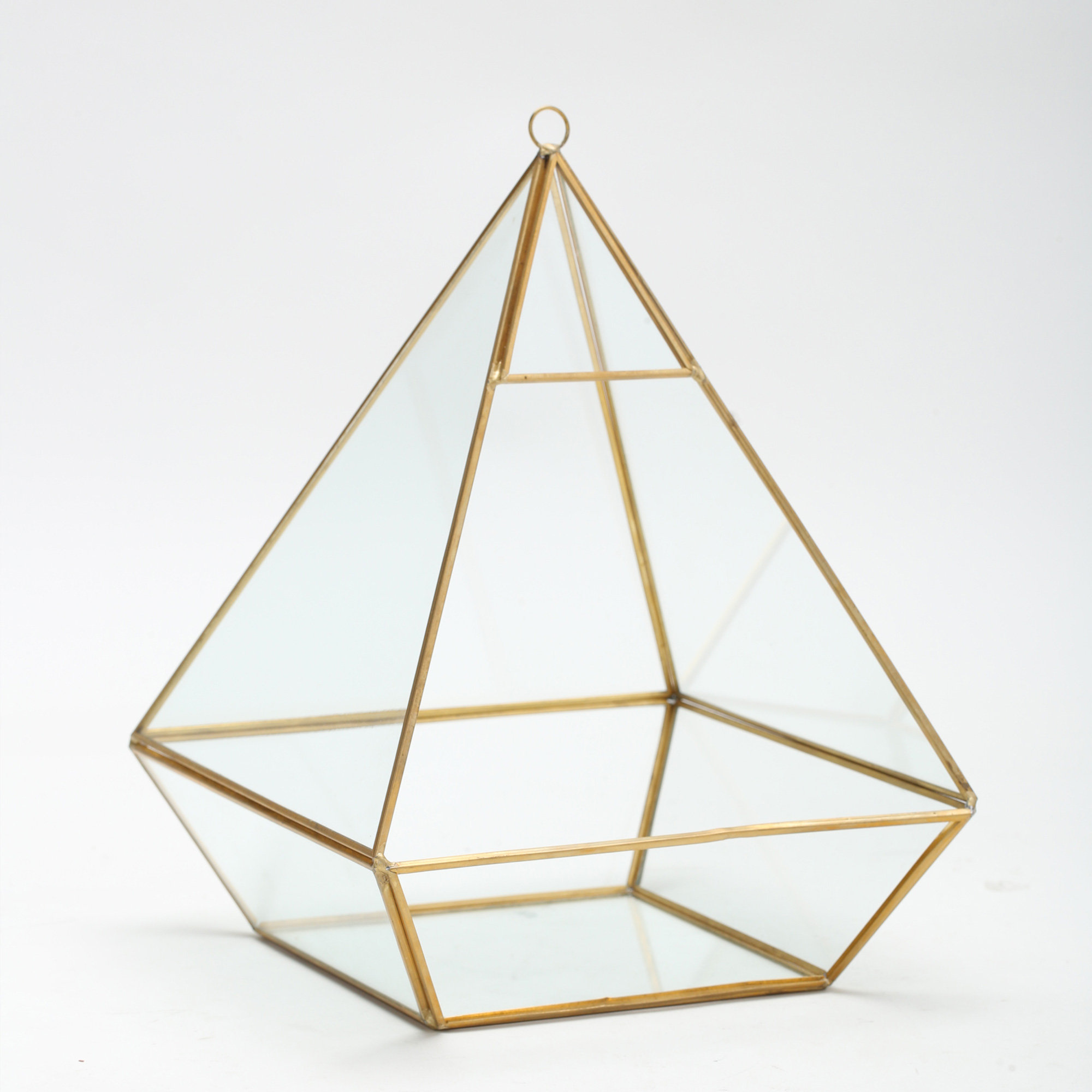Wrought Studio™ Newington Geometric Pyramid Terrarium Display | Wayfair