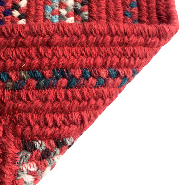 Millwood Pines Mont Geometric Handmade Braided Crimson Area Rug ...