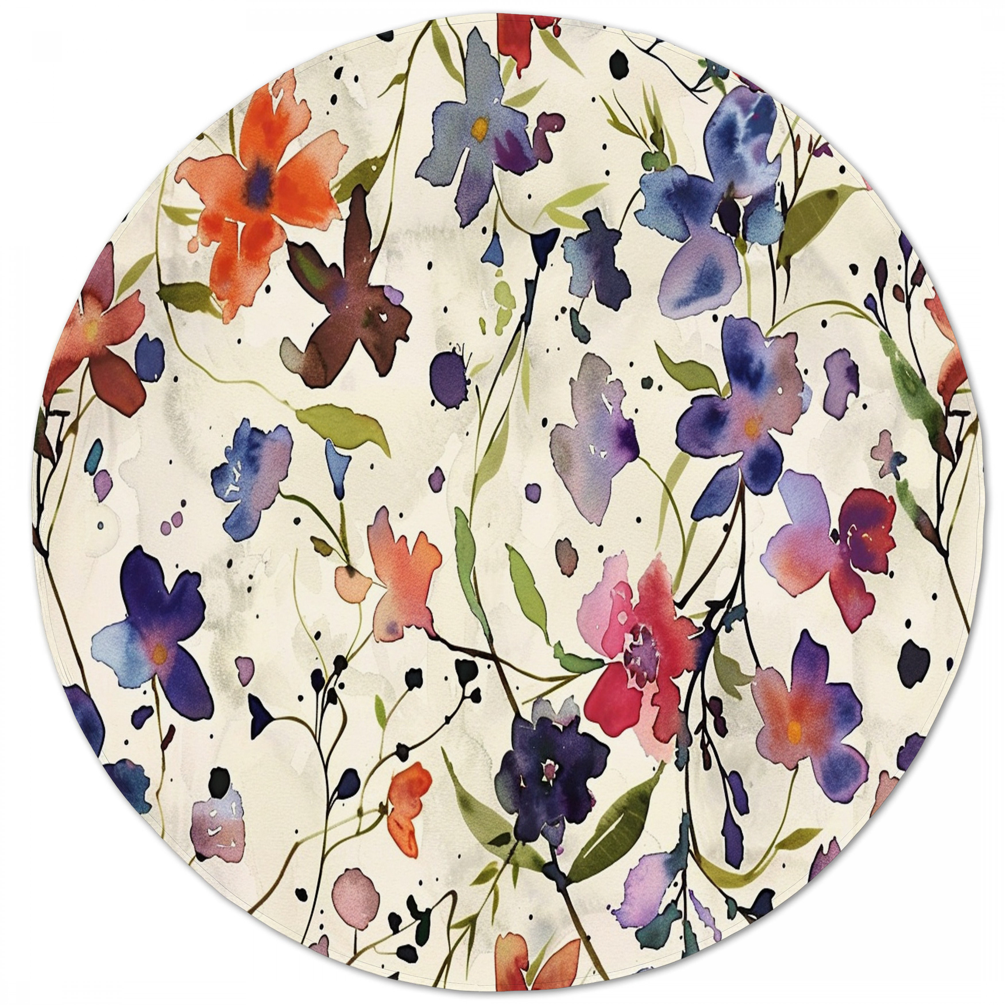 Red Barrel Studio® Round Augurio Round 5’ Area Rug | Wayfair