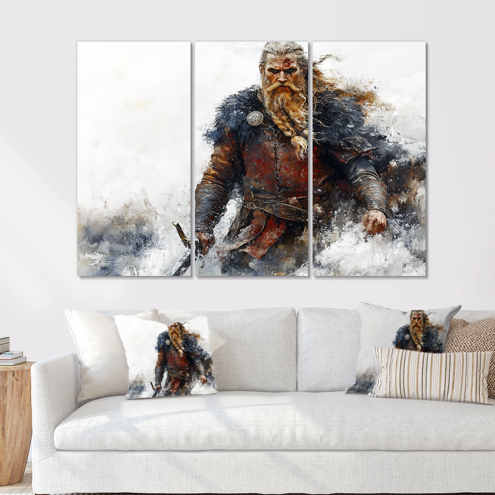 Red Barrel Studio® Warrior Red Viking Portrait - Warrior Viking Wall ...