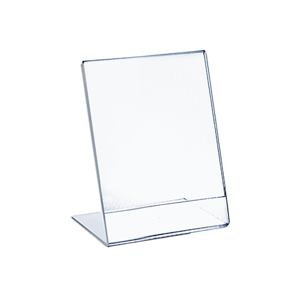 Azar Displays Angled L-Shaped Sign Holder Frame with Slant Back Design ...