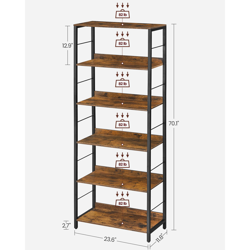 17 Stories 6-Tier Bookshelf | Wayfair