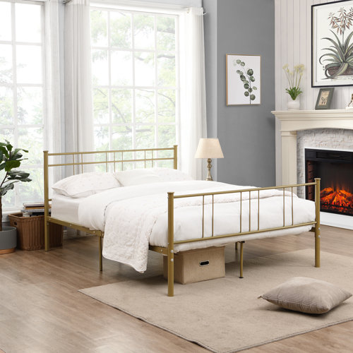 Gold Bed Frames You'll Love | Wayfair