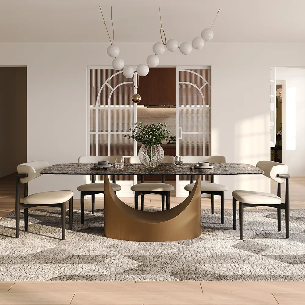 Orren Ellis Hobart - Rectangular Tempered Glass Dining Table | Wayfair