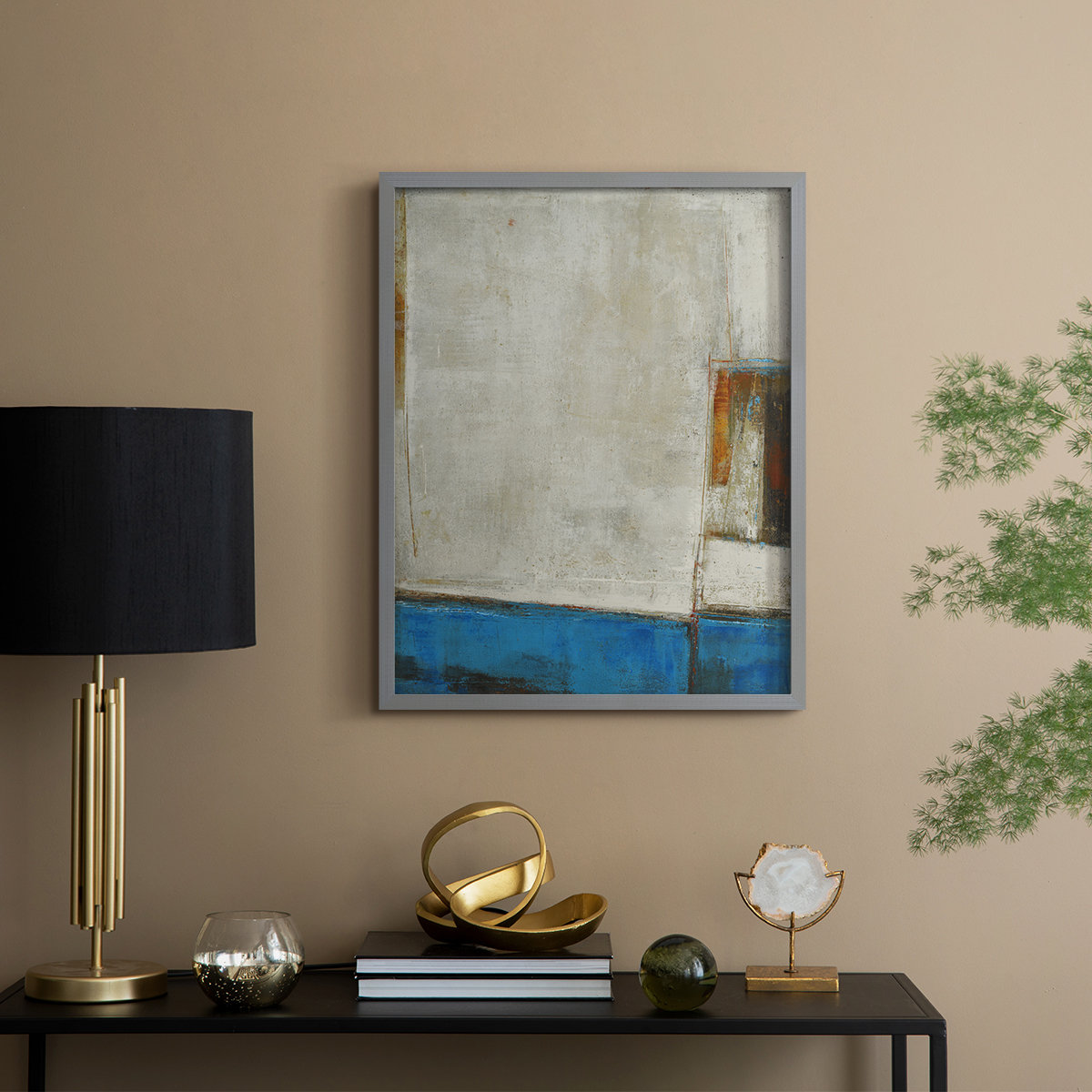 Ebern Designs A Warped Window Framed Print - Solid Wood | Wayfair