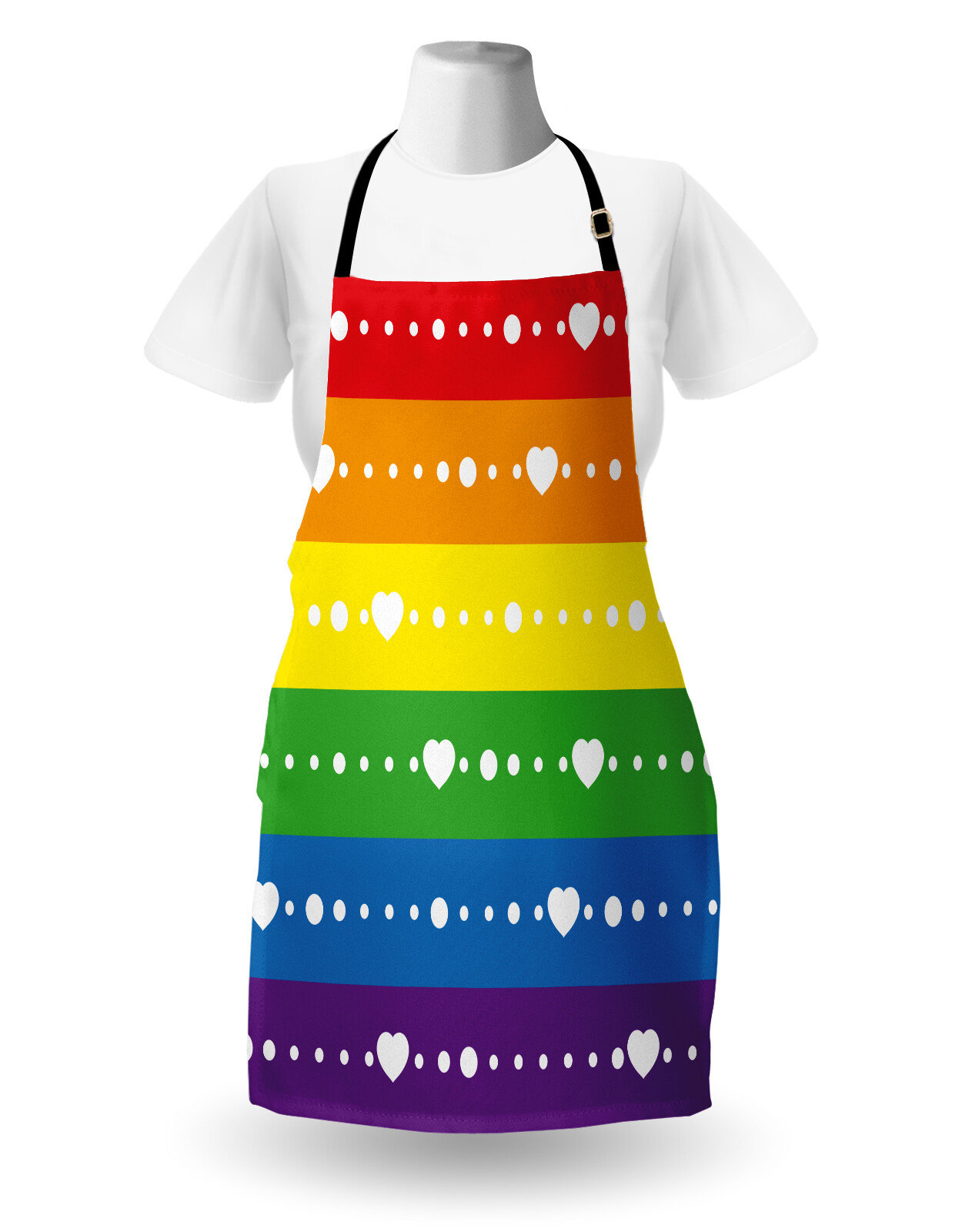 East Urban Home Rainbow Apron Unisex, Gay Pride Flag Dots, Adult Size ...