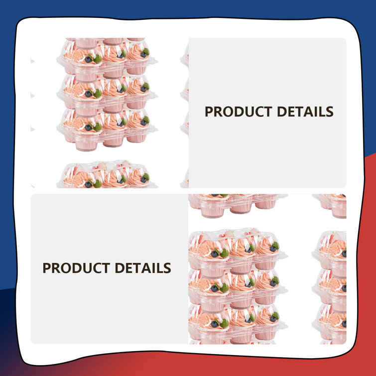 The Party Aisle™ Cupcake Containers 6 Counts, Cupcake Boxes For 6 ...