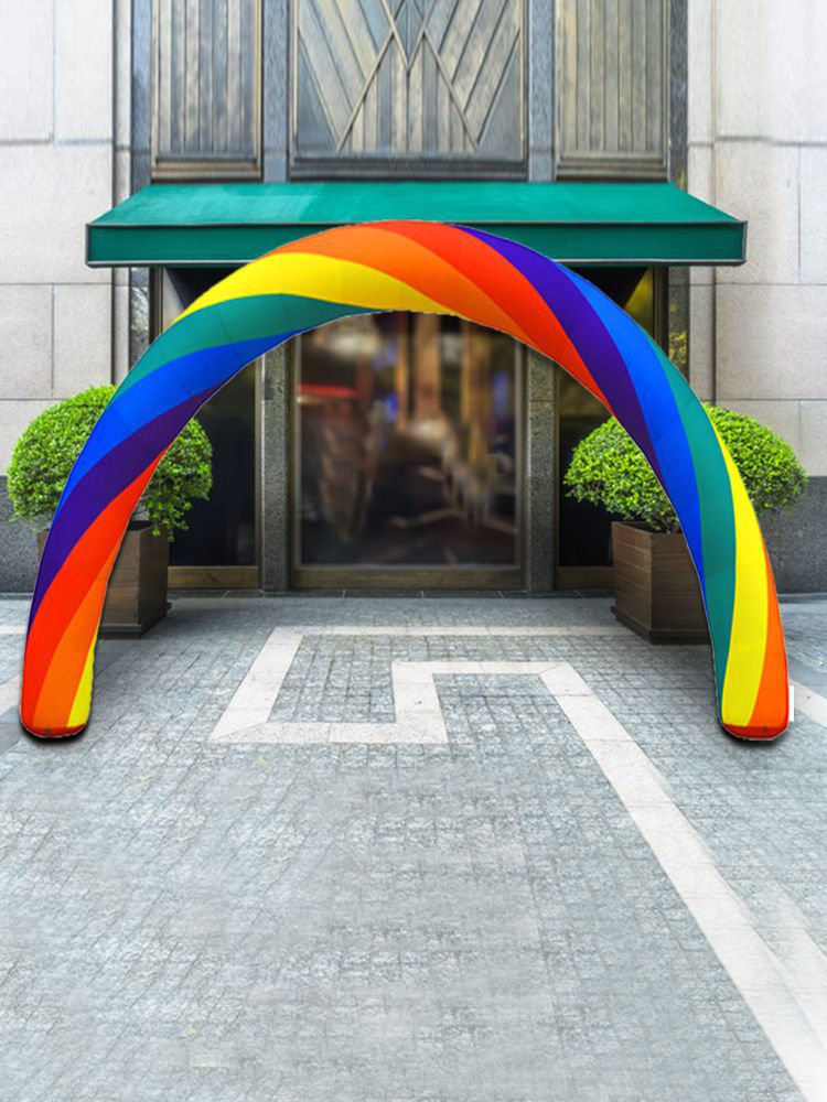 Arlmont & Co. Inflatable Rainbow Arch 26ftx10ft with 110W Blowe | Wayfair