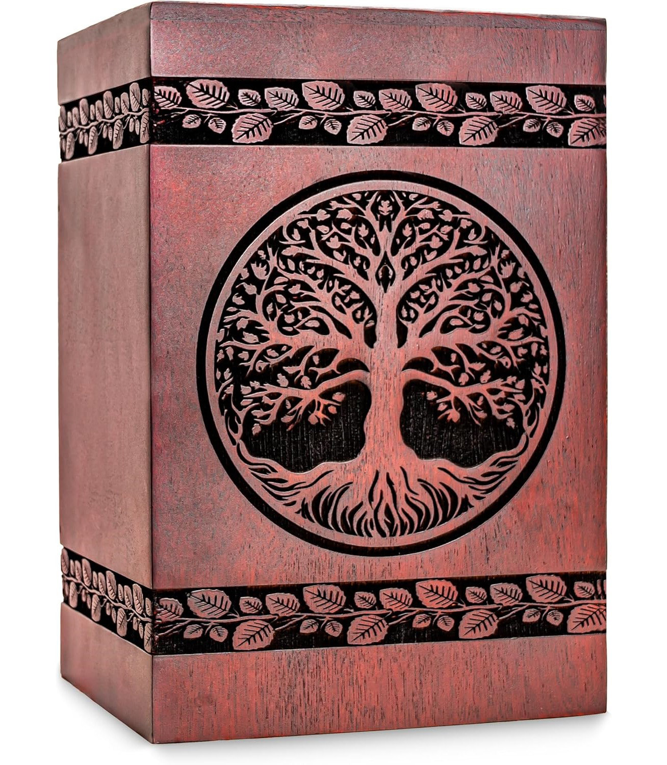 SOLVUR Wooden Tree Of Life Urns For Human Ashes Adult Man Wooden Urns ...