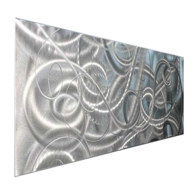 Orren Ellis Silver Delight Metal Wall Art - 24" x 10" - Modern ...