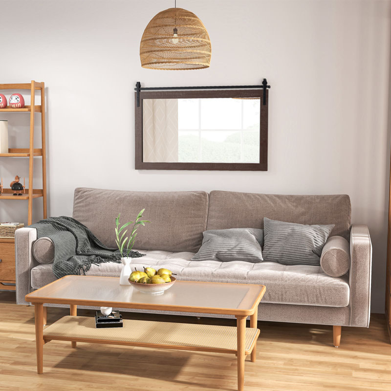 Brambly Cottage Karlin Solid Wood Rectangle Mirror | Wayfair.co.uk