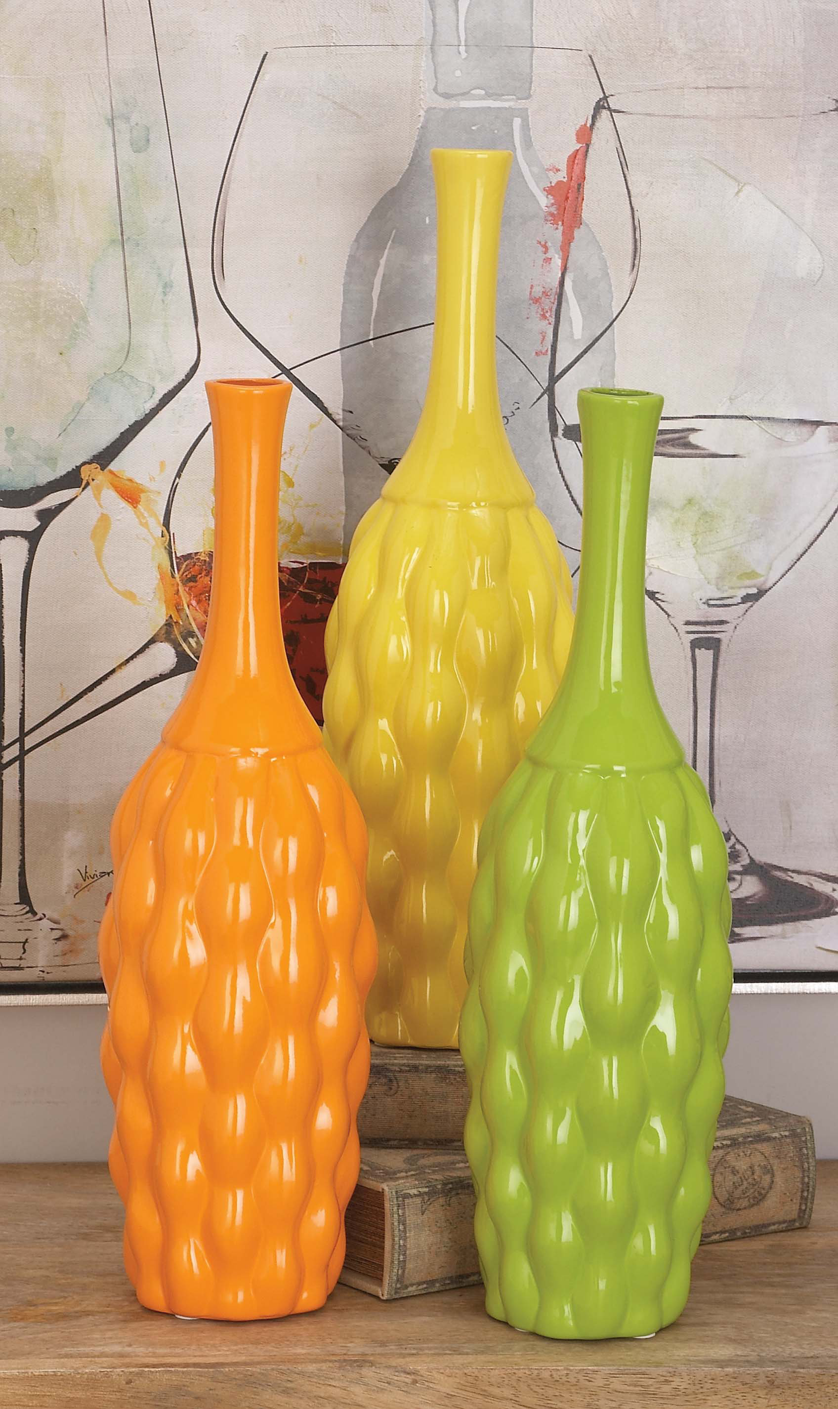 Novogratz Ceramic Multi Colored Decorative Vase Set "& Reviews" | Wayfair
