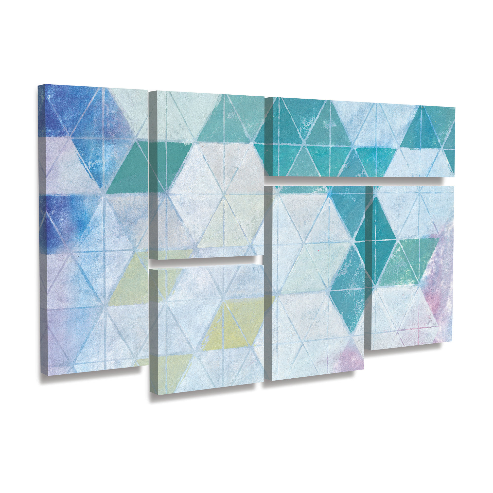 Red Barrel Studio® Kathrine Lovell Disappearing Triangles 6 Piece Panel ...