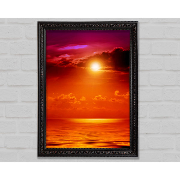 Bright Star Orange Sun Blaze Skies - Single Picture Frame Print ...