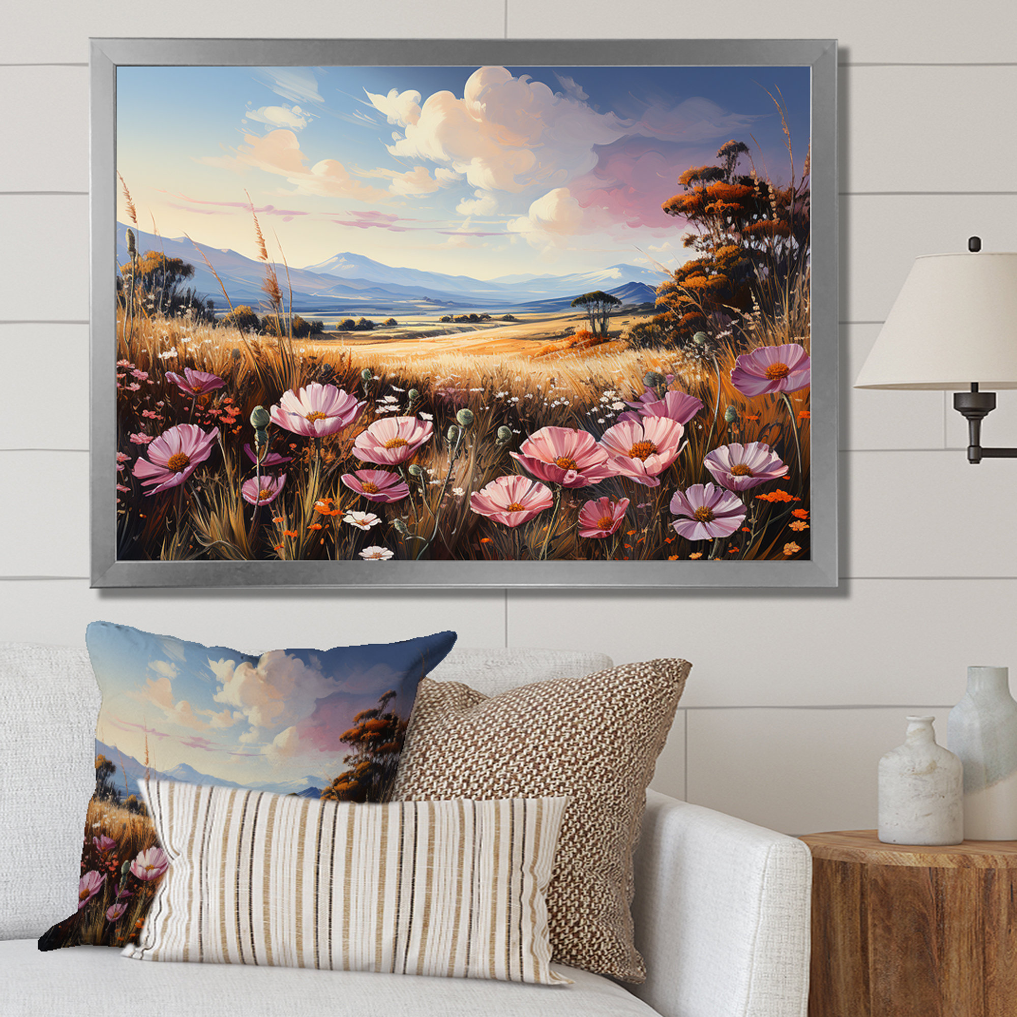 Millwood Pines Colorful Purple Flower Filed In Nevada Prairies I ...