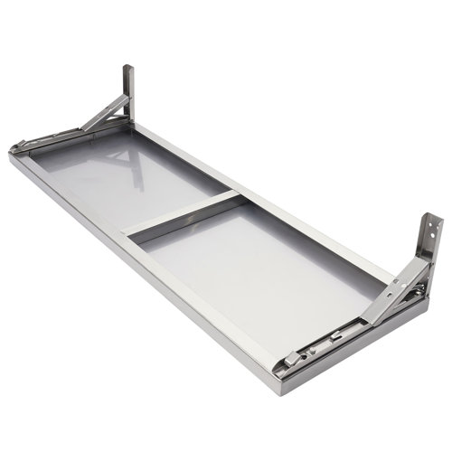 Latitude Run® Stainless Steel Folding Wall Shelf Folding Concession ...