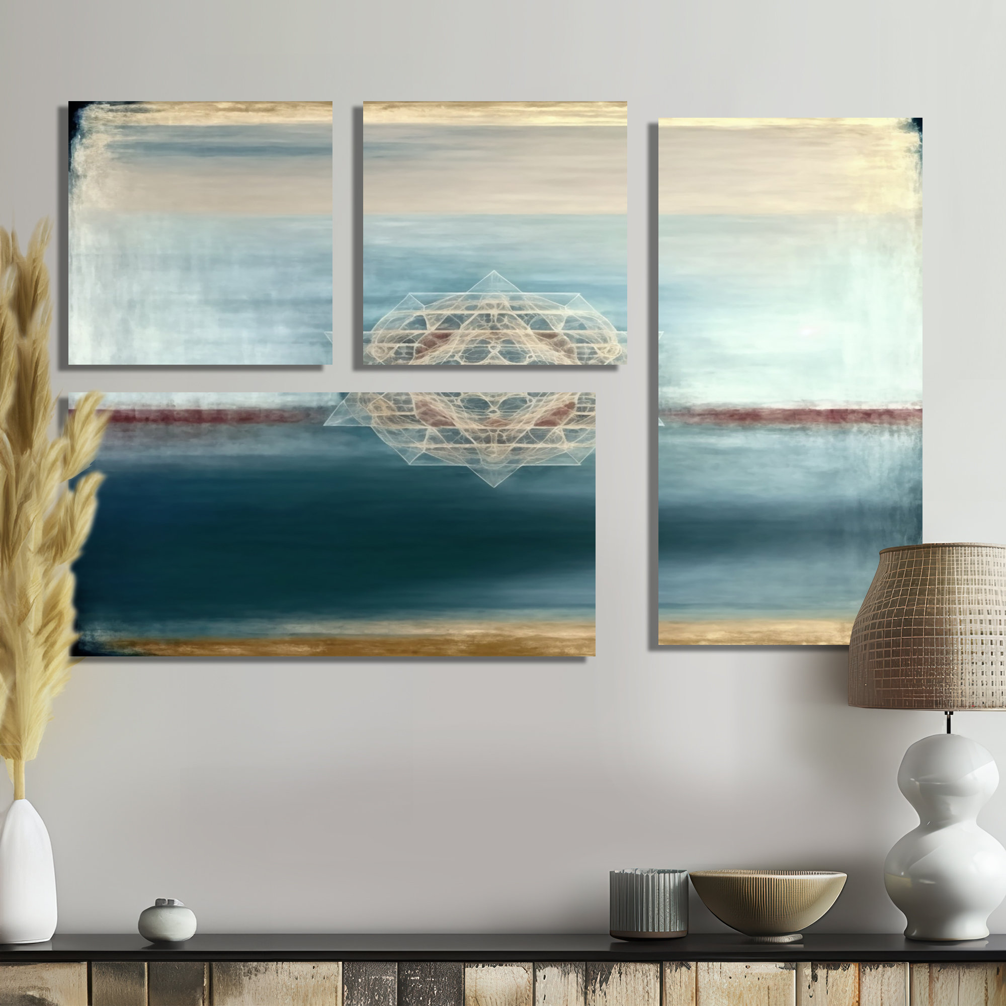 Latitude Run® Sacred Geometry In Vintage Color Tones IX - Gray Modern ...