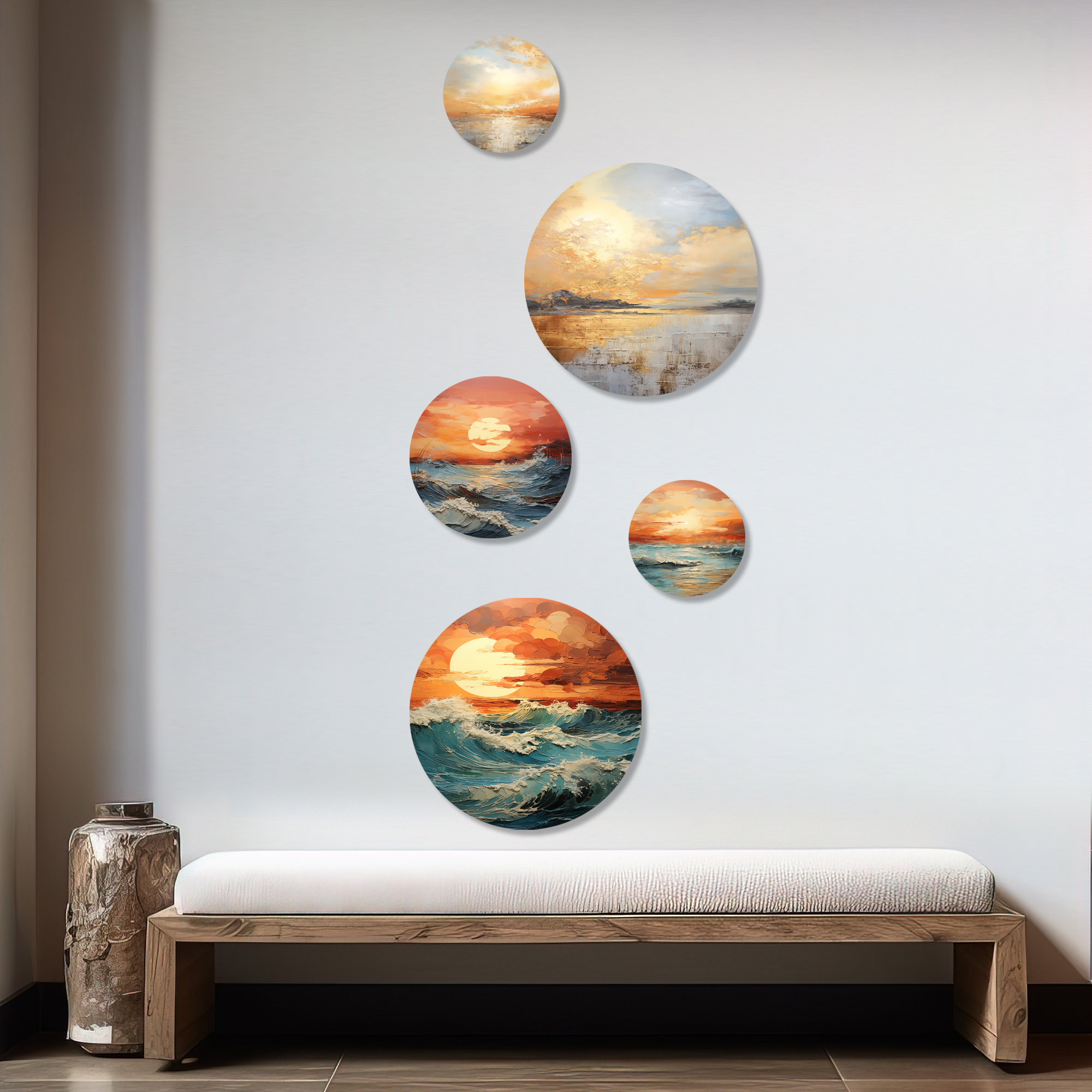 Beachcrest Home™ Bold Beach Sunset Scenery - Coastal Sunset Coastal ...