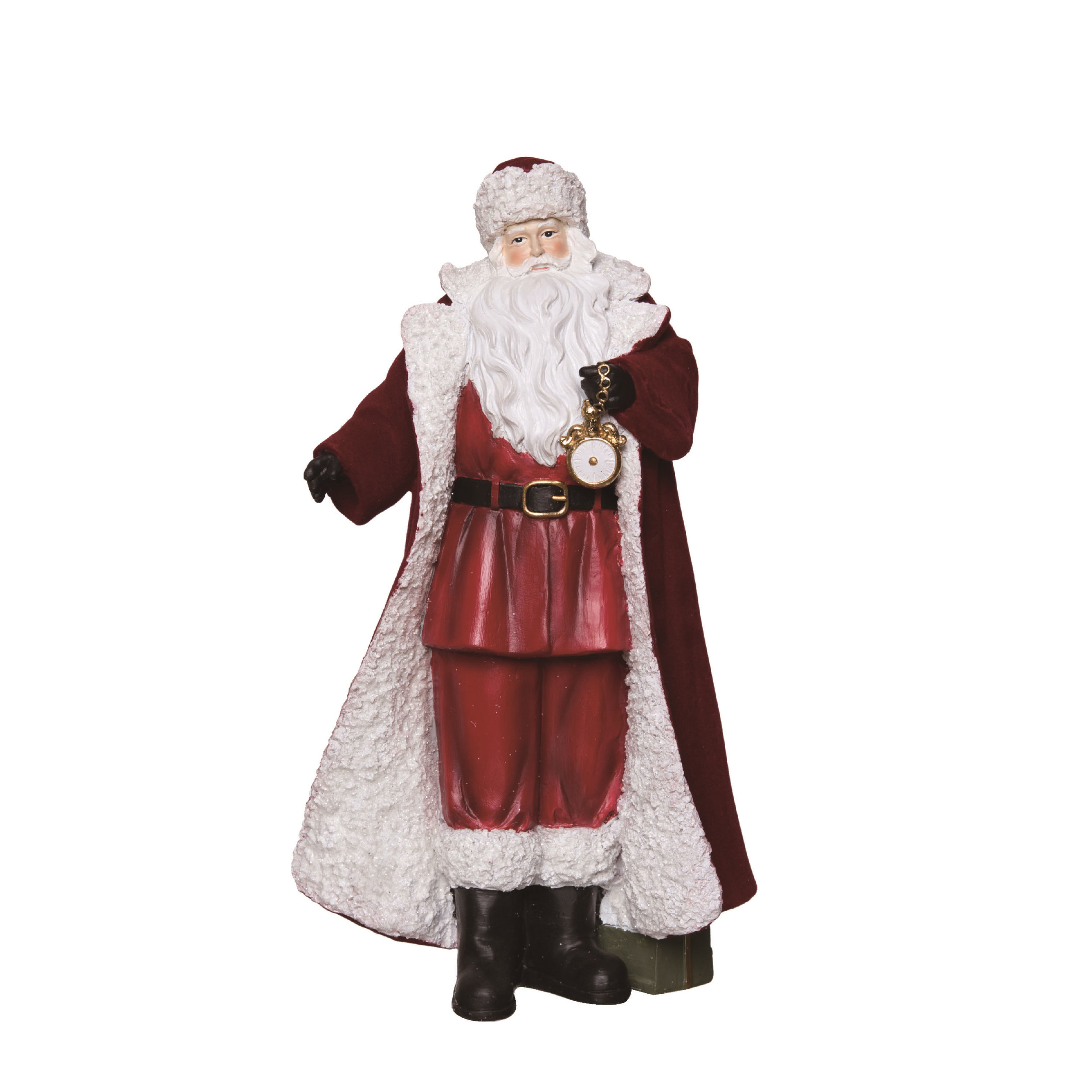 The Holiday Aisle® Resin 12.75 in. Multicolor Christmas Fuzzy Santa ...