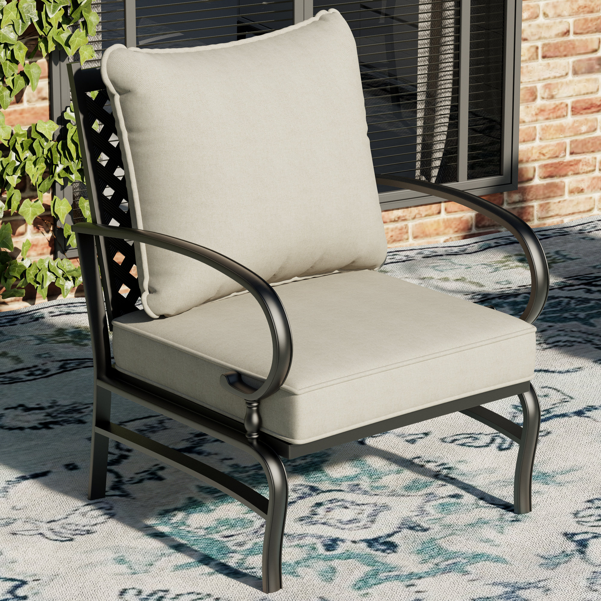 Lark Manor™ Bular 23.8" Outdoor Single Sofa | Wayfair