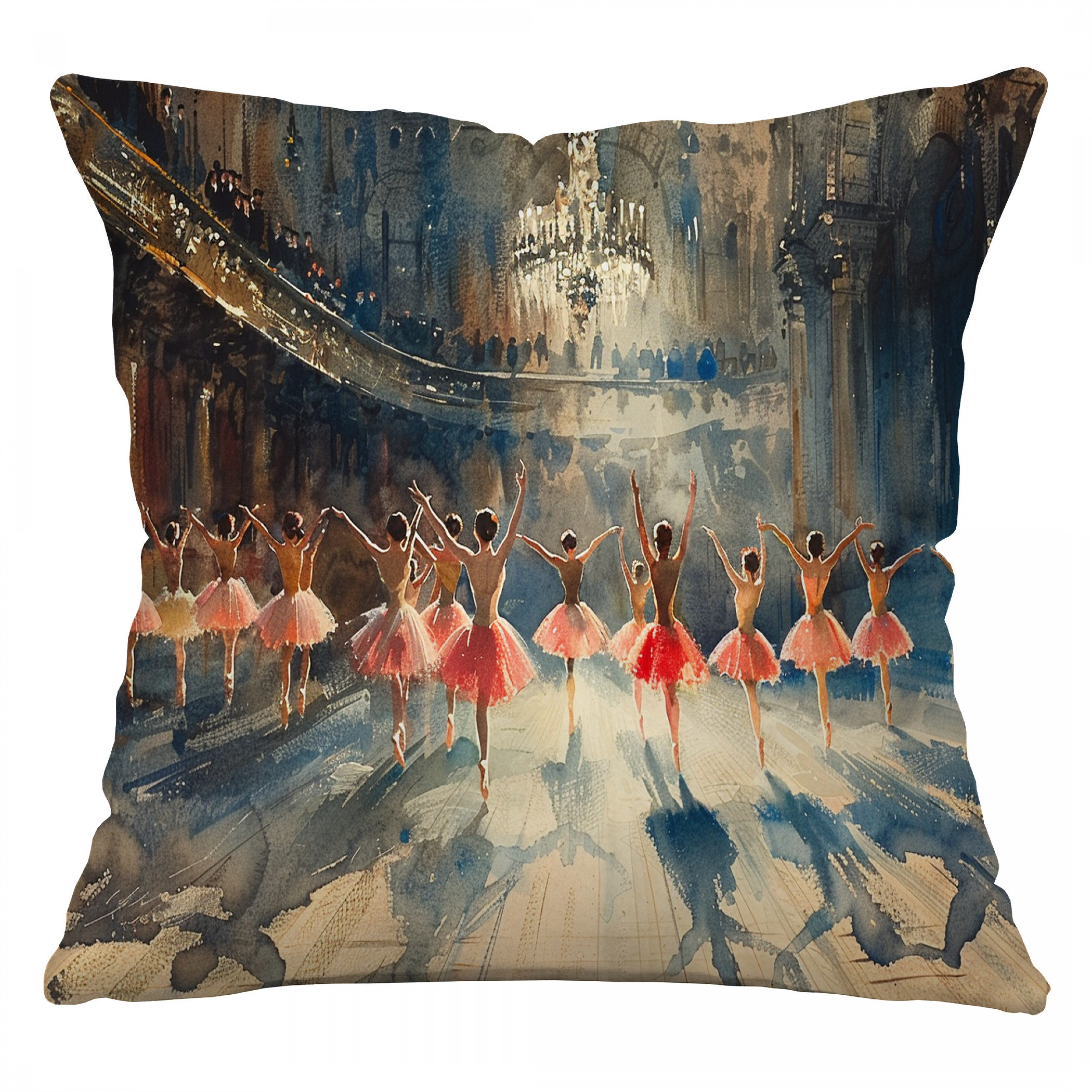 VisionDecor Ballet Throw Pillow, Performance Cotton Twill Pillows | Wayfair