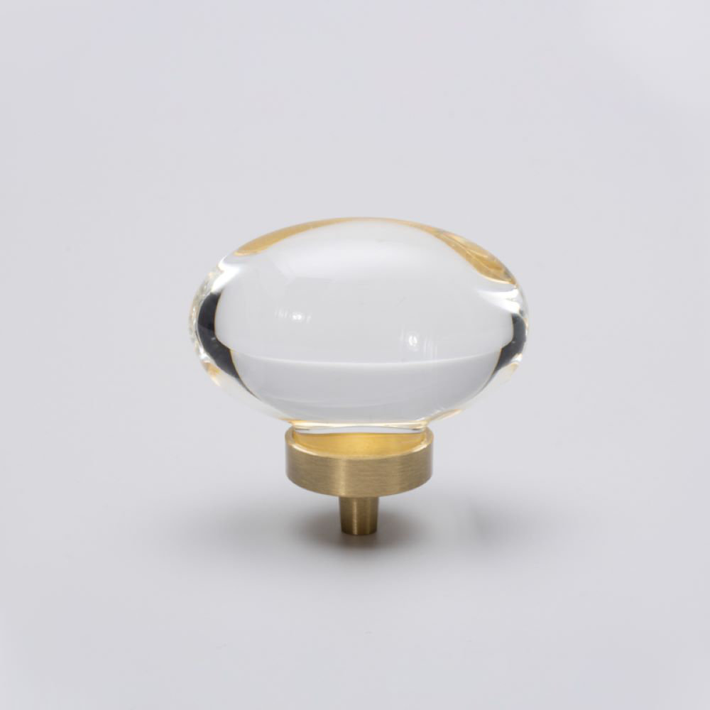 Simply Effortless 1 3/4" Oval Clear Glass Knob | Perigold