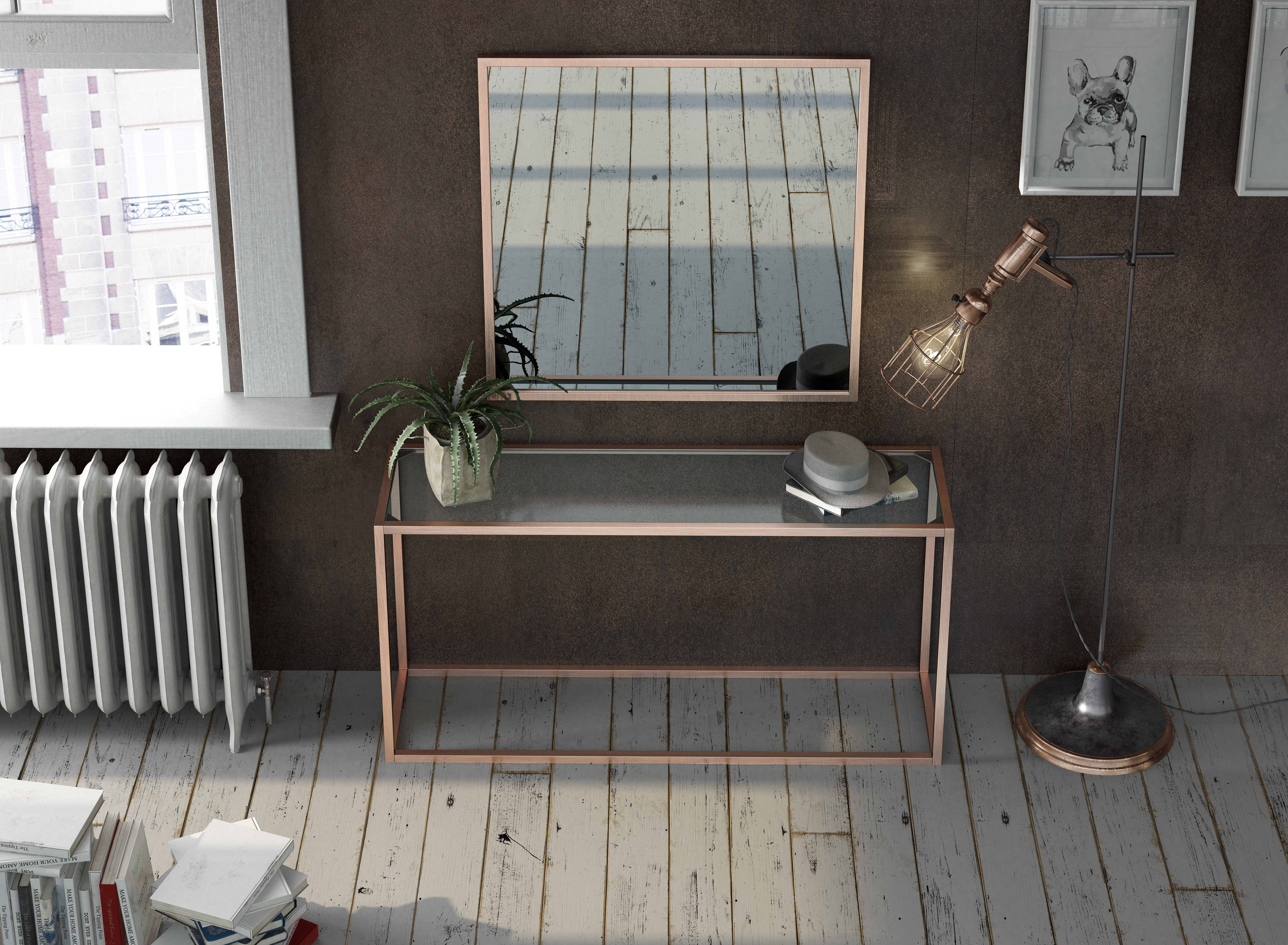 Hokku Designs Abdiasis Console Table and Mirror Set - Wayfair Canada