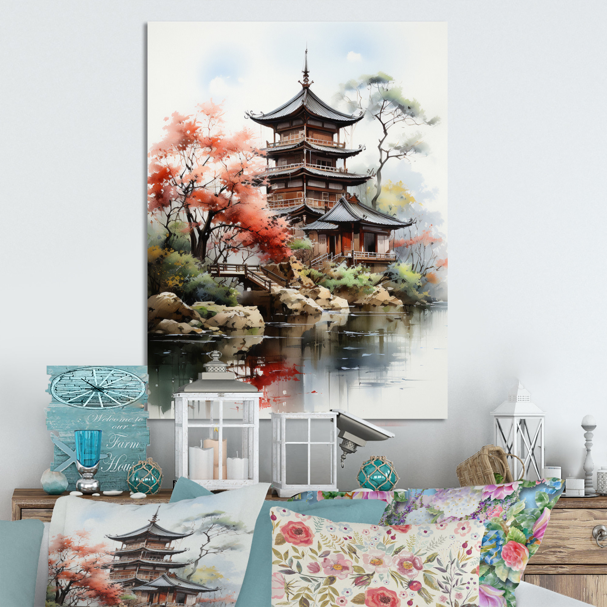 Winston Porter Asian Art Serene Pagoda IV - Asian Metal Wall Decor ...