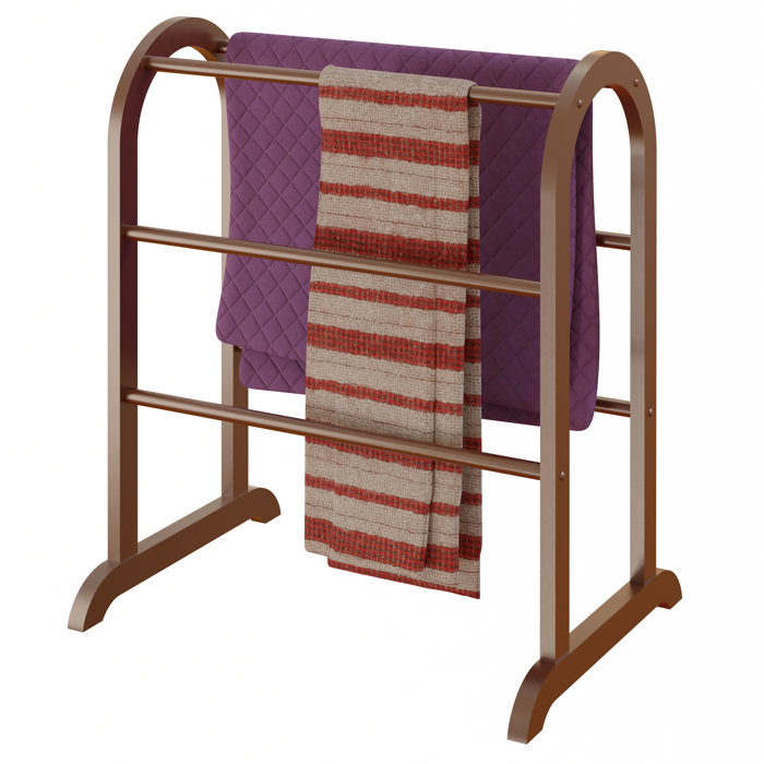 Red Barrel Studio® 30'' Wooden Blanket/Quilt Rack & Reviews | Wayfair