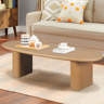Latitude Run® 51'' Natural Wood Coffee Table With Tapered Surface ...