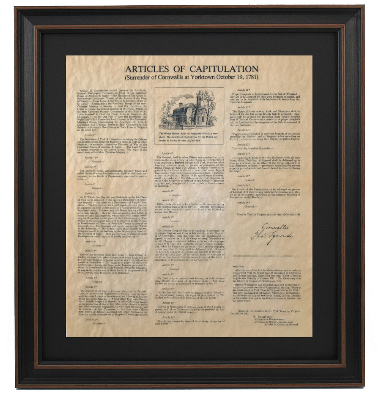 Trinx Yorktown Articles Of Capitulation | Framed Textual Art Print on ...