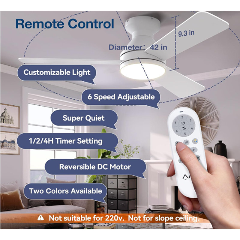 MAXAYA 72 Inch Large Ceiling Fans With Lights And Remote, Outdoor Black ...