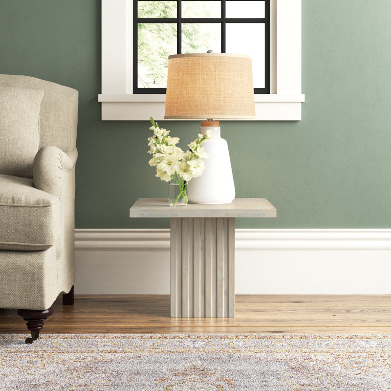 Birch Lane™ Valda Solid Wood Pedestal End Table & Reviews | Wayfair