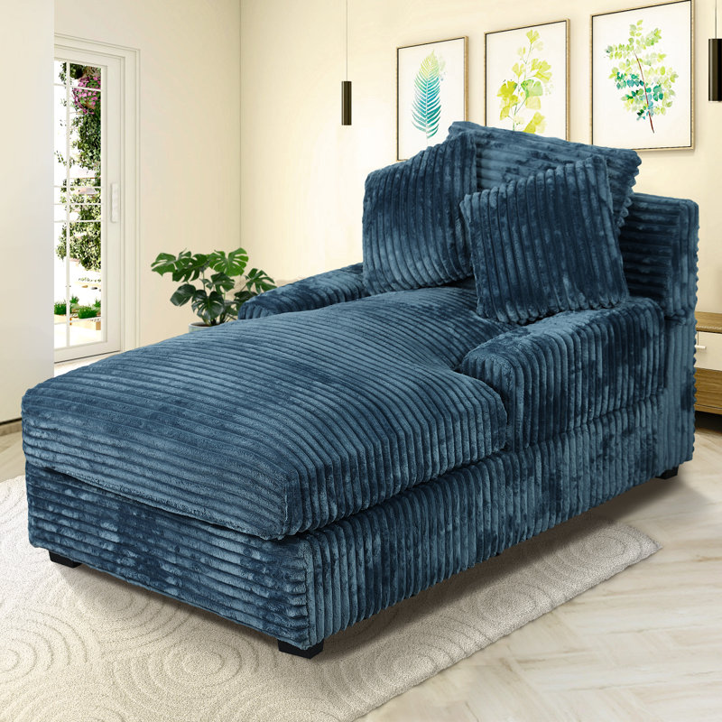Mercer41 Izeyah 39 Inches Wide Chaise Lounge Indoor with Adjustable ...