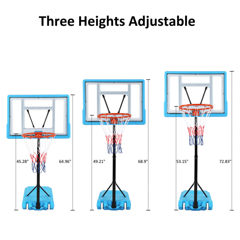Winado Height Adjustable 53" Metal Pool Basketball Hoop & Reviews | Wayfair