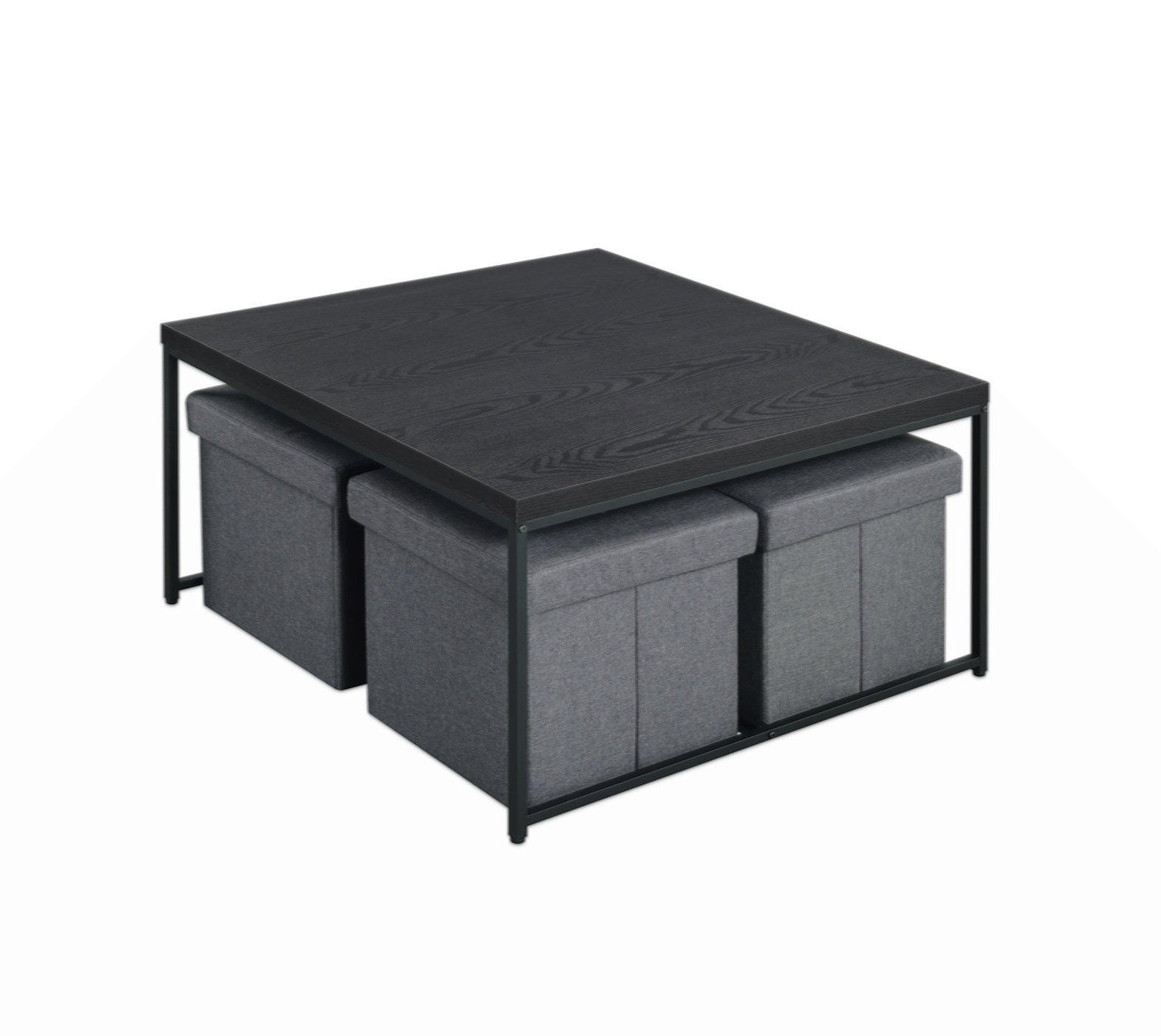 George Oliver Caitlin 35" Wood Grain 5 Piece Coffee Table Set | Wayfair