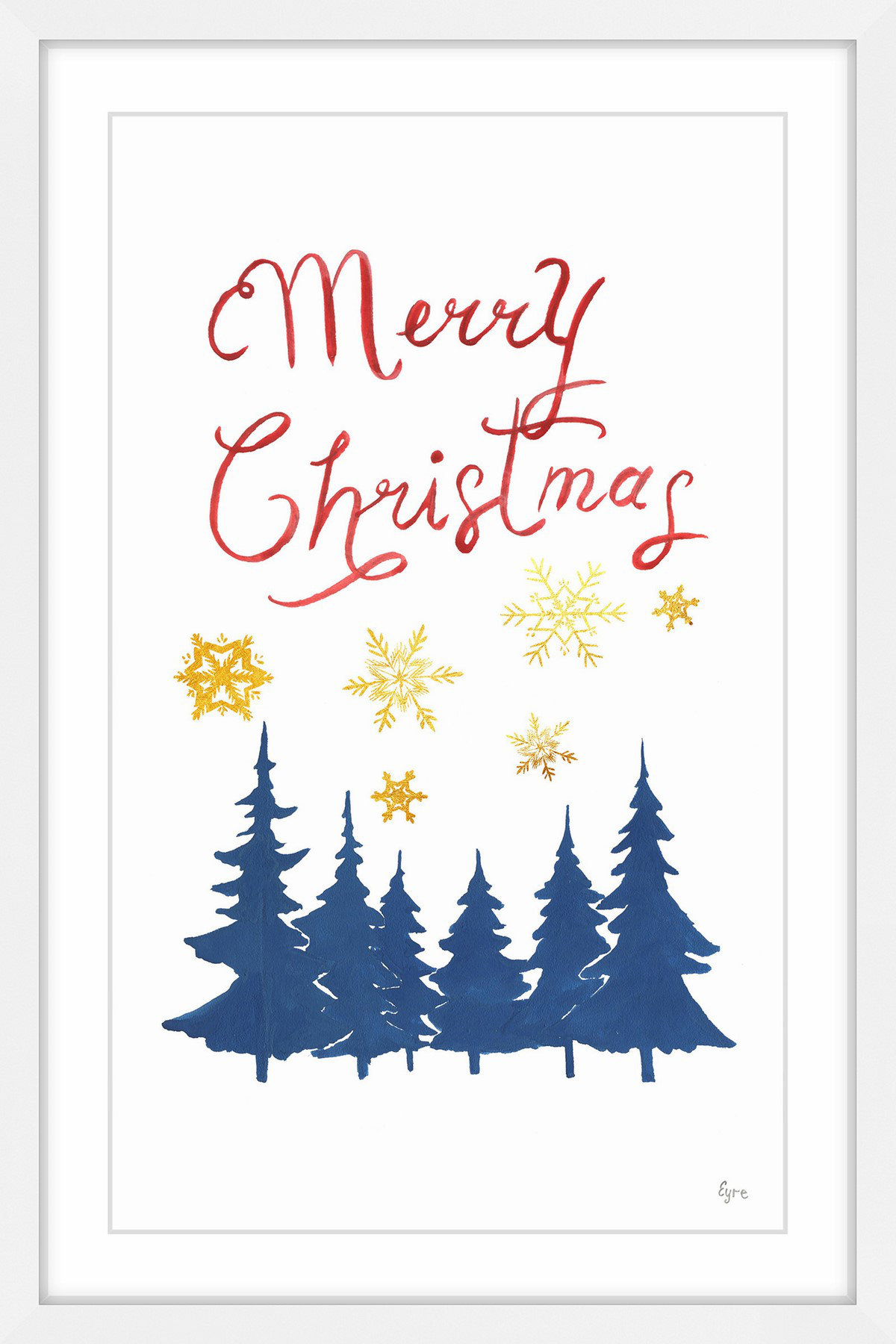 The Holiday Aisle® 'Golden Snow II' Framed Painting Print - Wayfair Canada