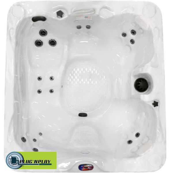 American Spas 110 Volt Square Hot Tub in White | Wayfair