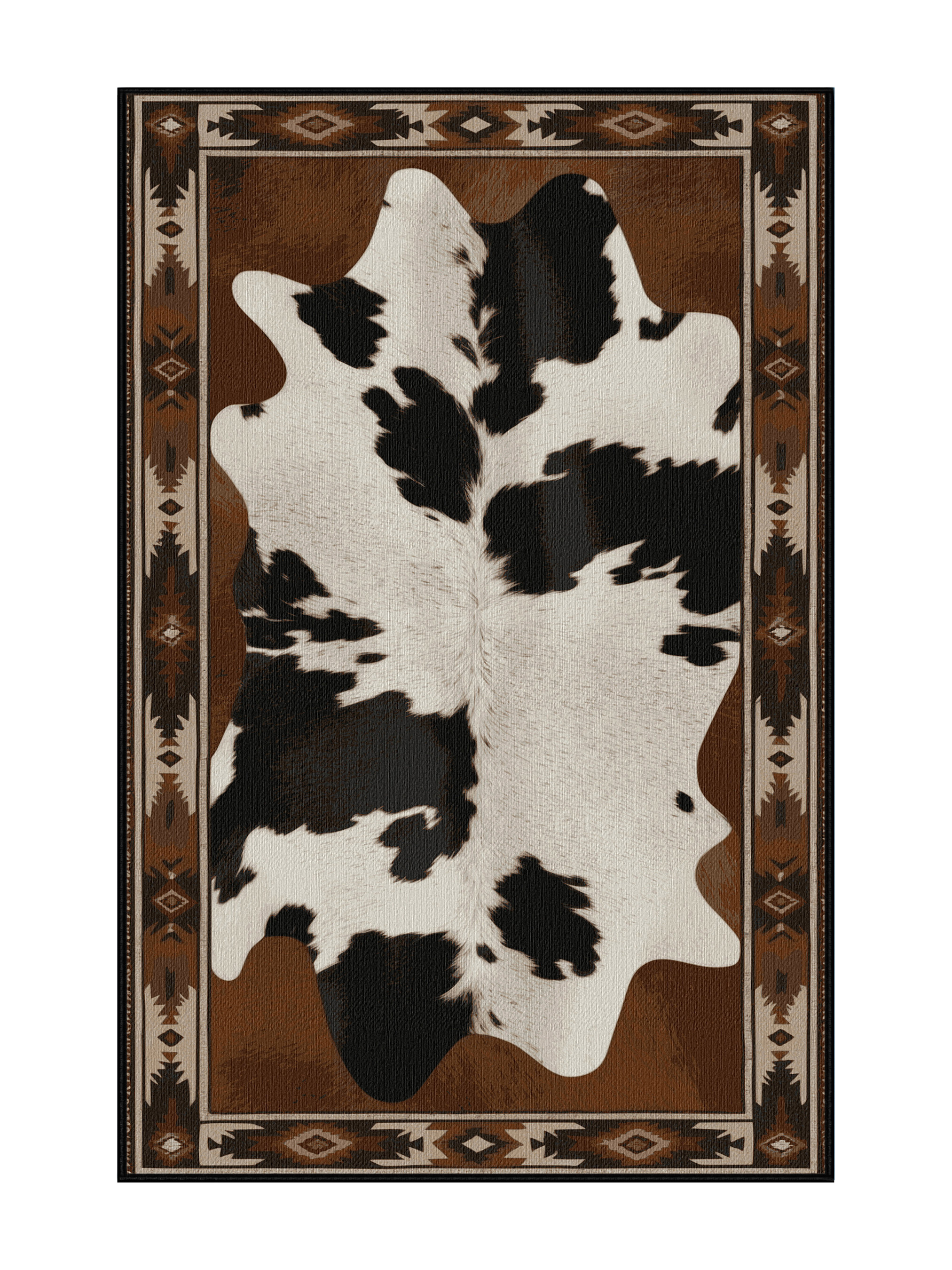 Foundry Select Washable Cowhide Pattern Southwestern Area Rug | Wayfair