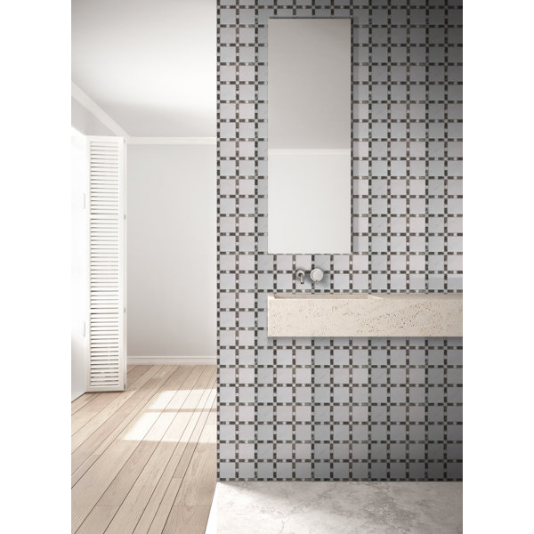 Mango Tile Island 12" x 12" Marble Grid Mosaic Wall & Floor Tile | Perigold