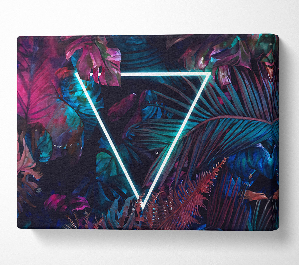 17 Stories Neon Triangle In The Jungle Canvas Watercolour | Wayfair.co.uk