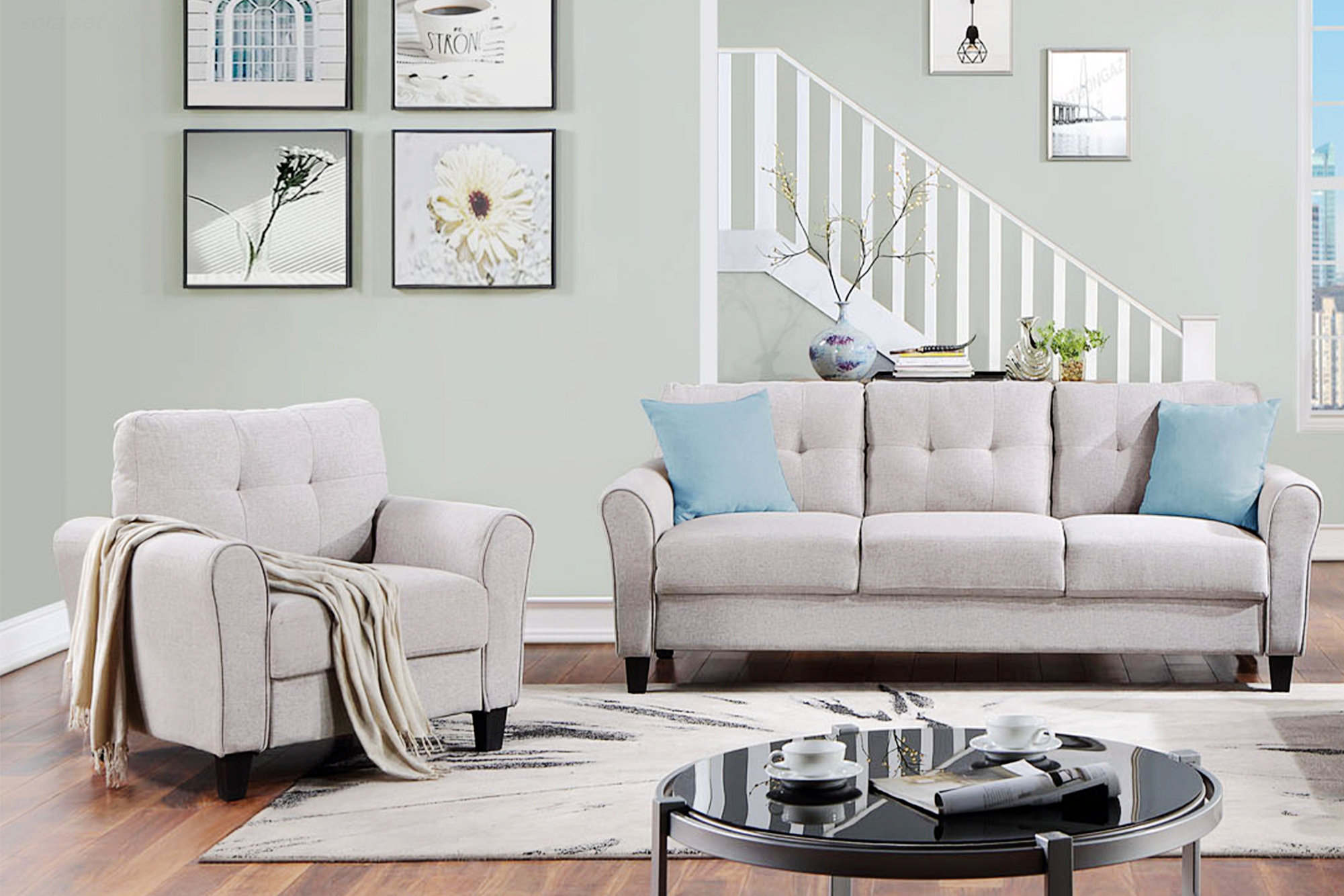 Red Barrel Studio® Living Room Sofa Set, Upholstered Sofa Couch | Wayfair