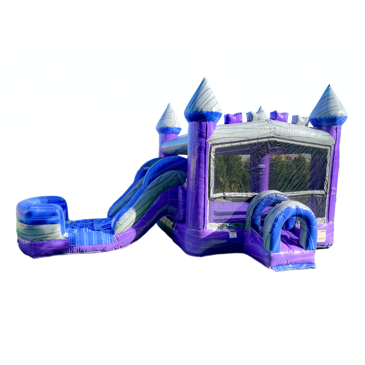 XJUMP Purplish Castle Commercial Grade Bounce House Water Slide (with ...