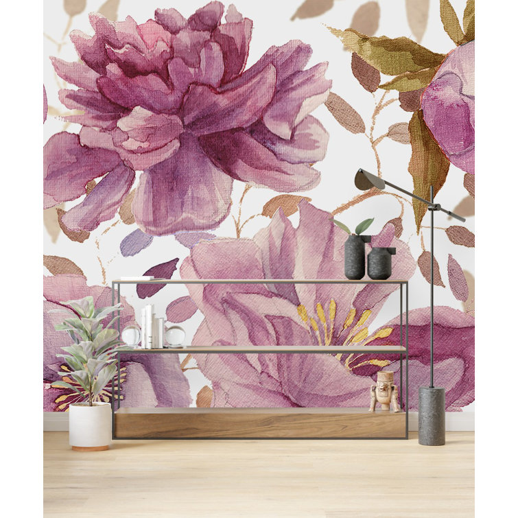 Red Barrel Studio® Iyannah Peel & Stick Floral Wallpaper - Wayfair Canada