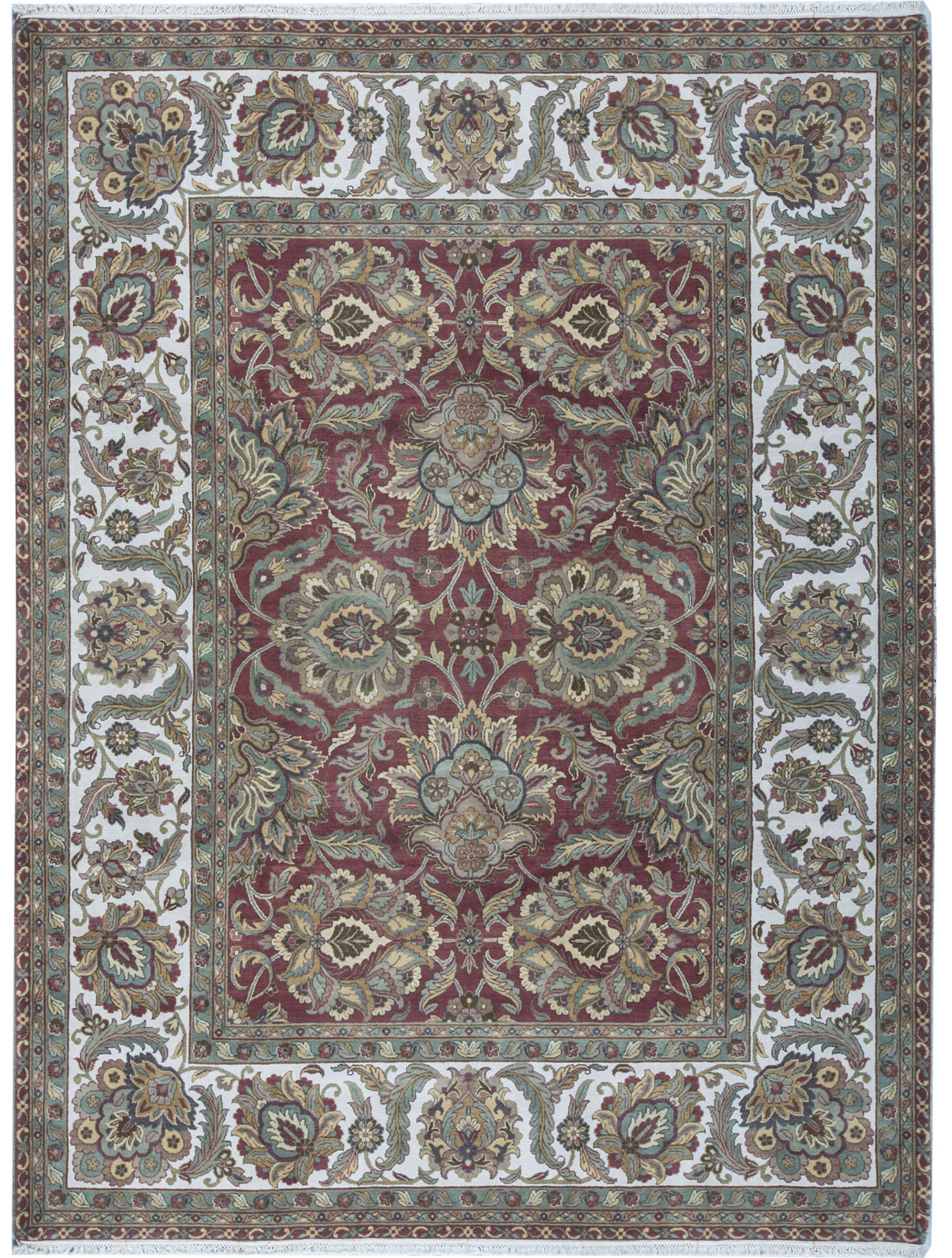 Bokara Rug Co., Inc. Hand-Knotted High-Quality Rust and Ivory Area Rug ...